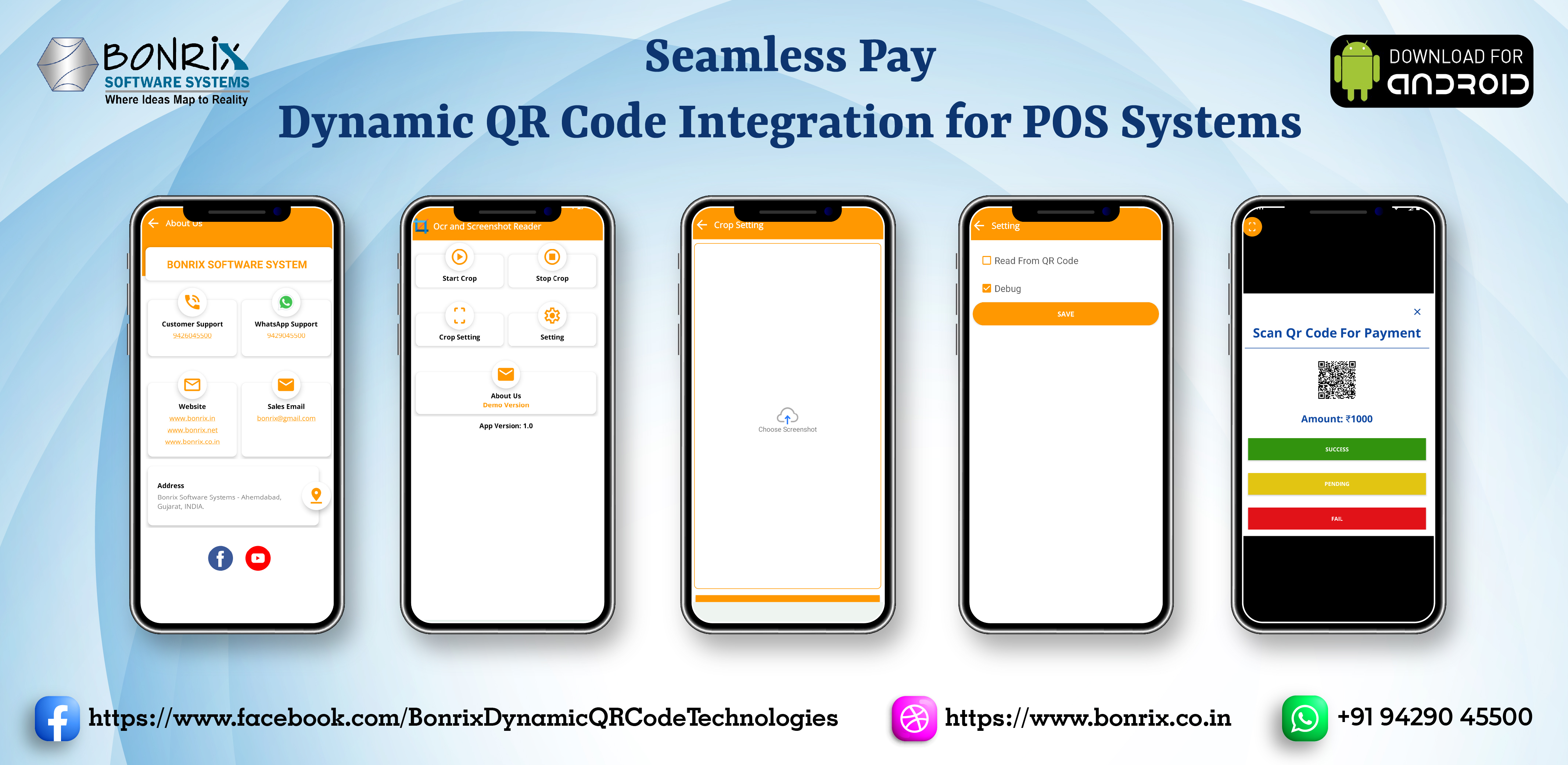 Bonrix Seamless Pay: Dynamic QR Code Integration for POS Systems